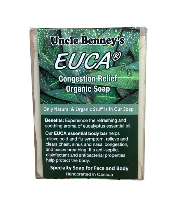 Uncle Benney's Euca Congestion Relief Organic Soap - Helps relieve col ...